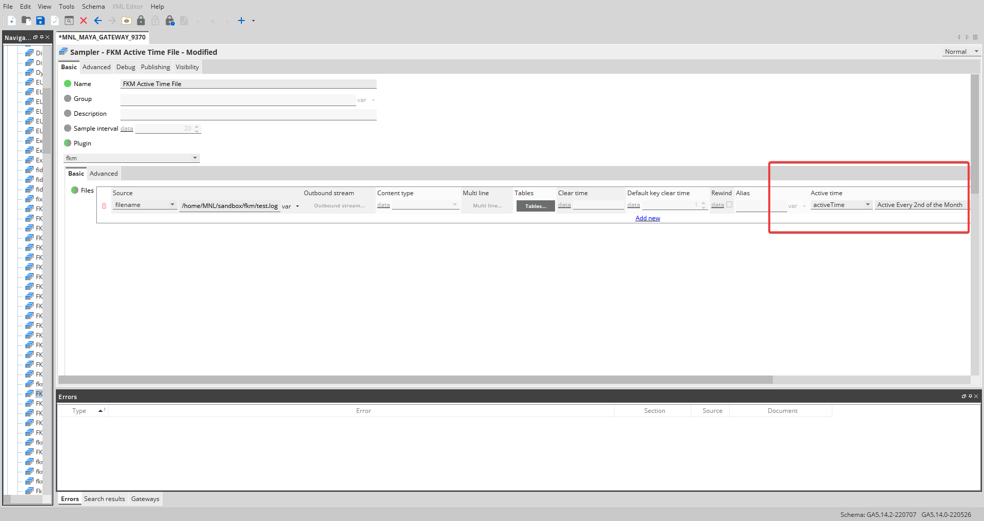 Geneos - FKM - Where to set the Active Time to avoid false alerts for ...