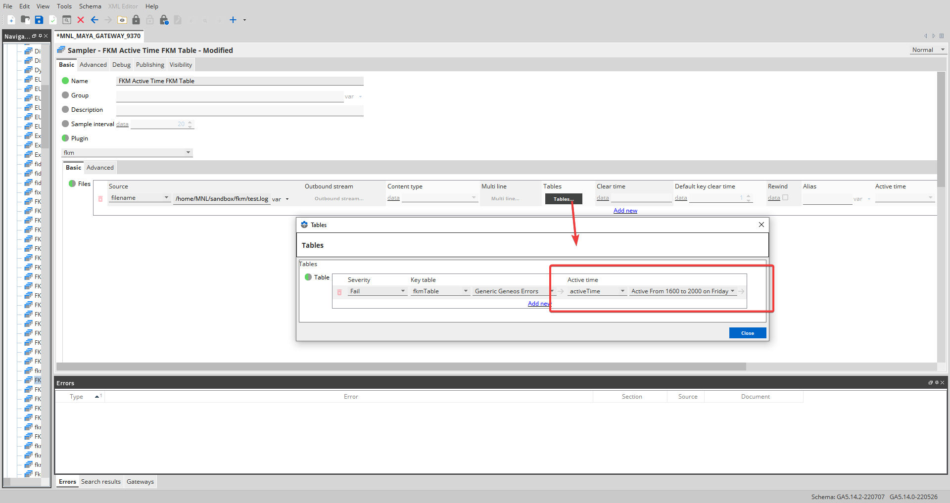 Geneos - FKM - Where to set the Active Time to avoid false alerts for ...