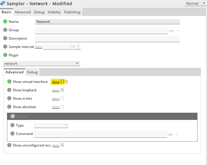 Geneos Network Plugin How To Disable Showing Virtual Network